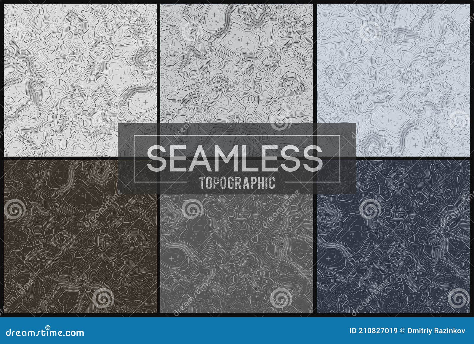 Seamless Topographic Map Texture. Cartography Elevation Maps Contour ...