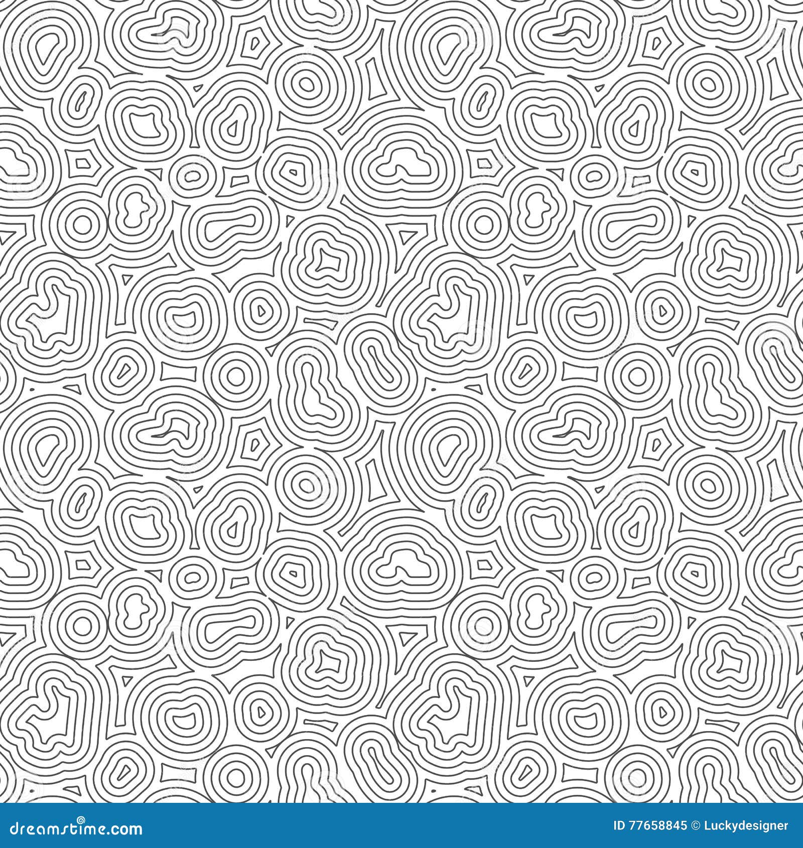 Seamless Topographic Pattern. Organic or Geographic Lines Stock Vector ...