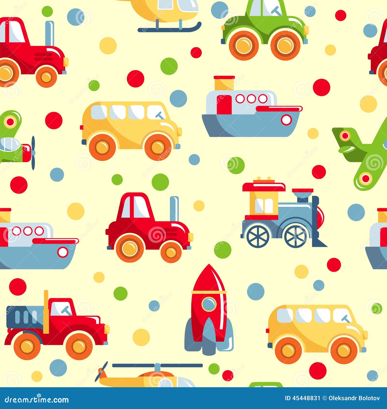 Seamless toys pattern stock vector. Illustration of children - 45448831