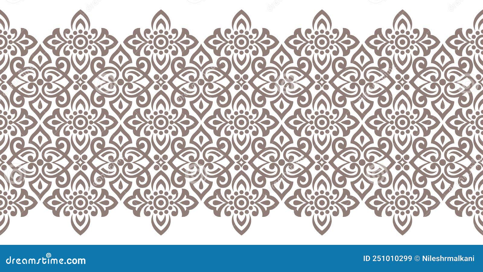 Seamless Traditional Asian Border Design Stock Vector - Illustration of ...