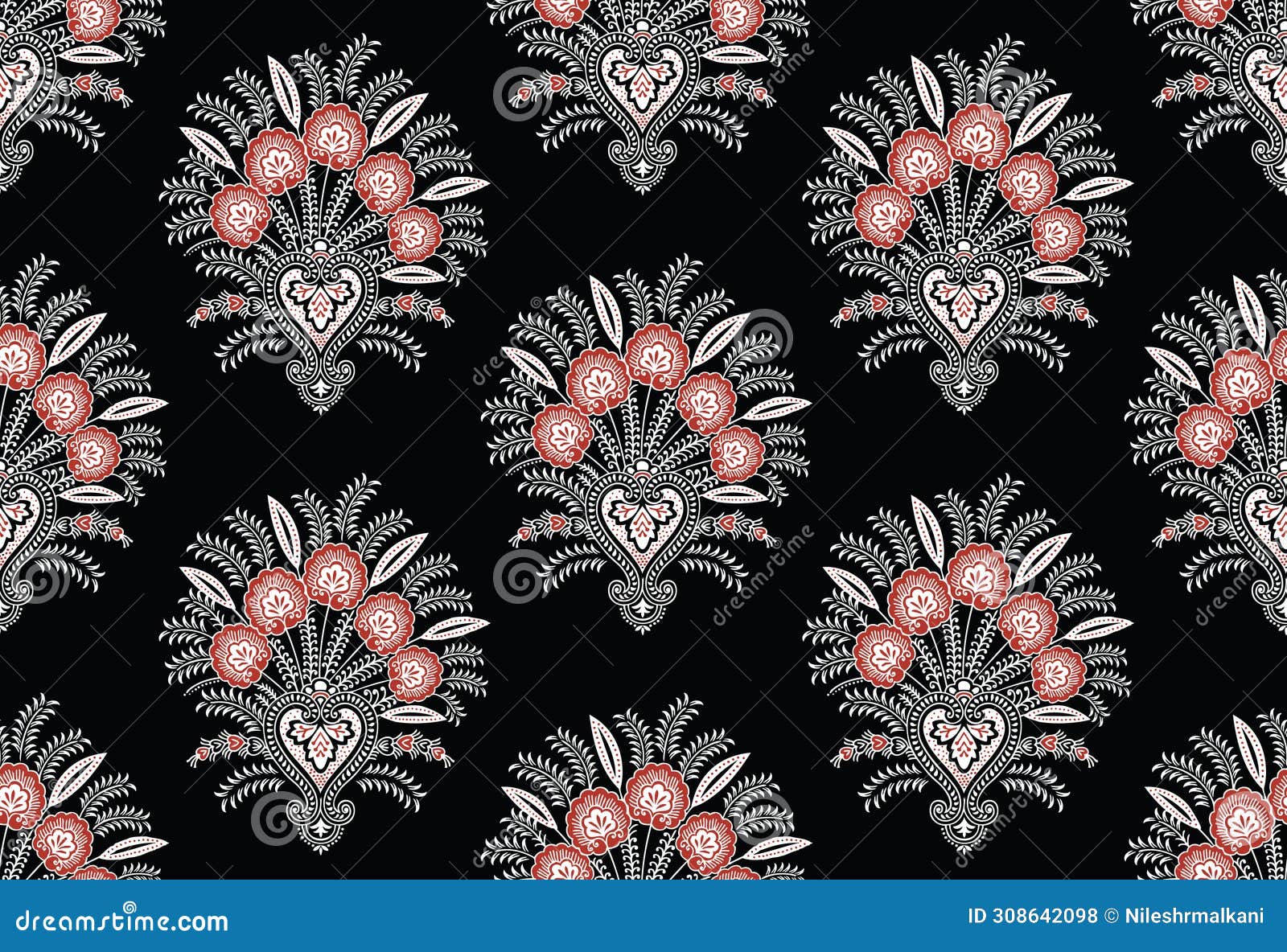 Seamless Traditional Asian Wallpaper Pattern Stock Vector ...