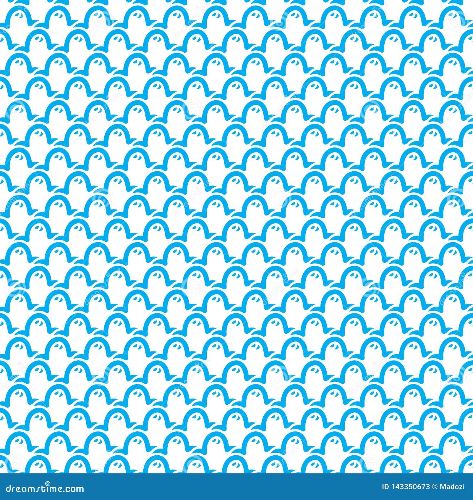 Japanese Seigaiha Ocean Wave Pattern Vector Illustration ...
