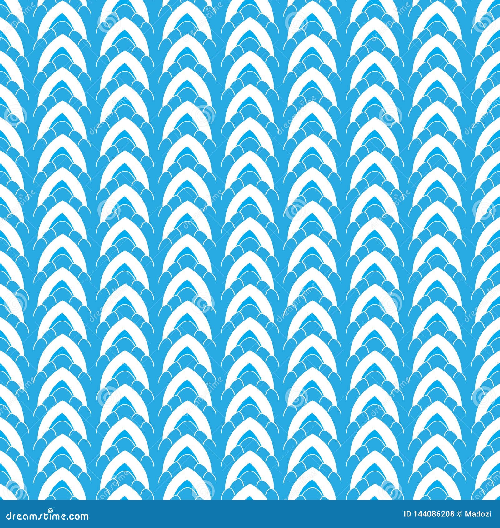 Seamless Traditional Japanese Seigaiha Ocean Wave Stock Vector ...