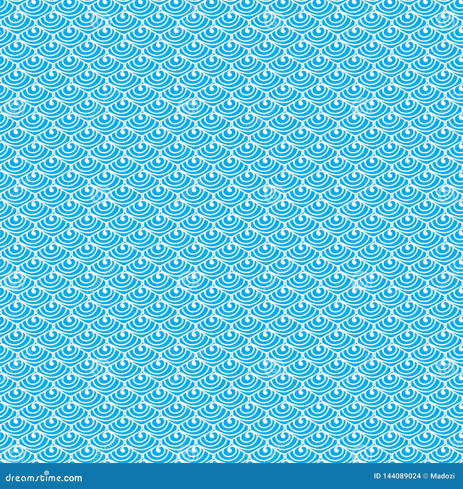 Seamless Traditional Japanese Seigaiha Ocean Wave Stock Vector ...