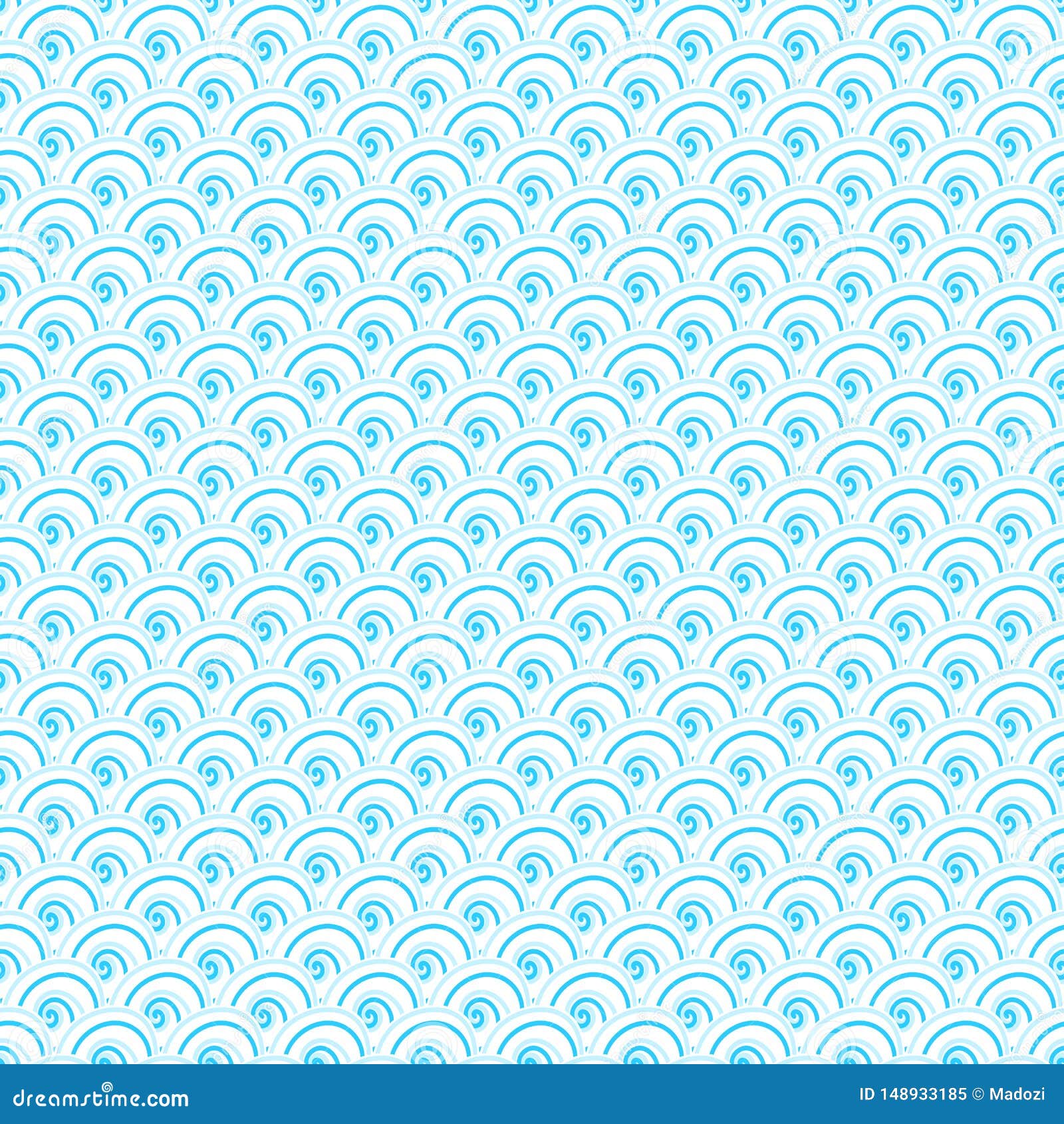 Seamless Traditional Japanese Seigaiha Ocean Wave Stock Vector ...