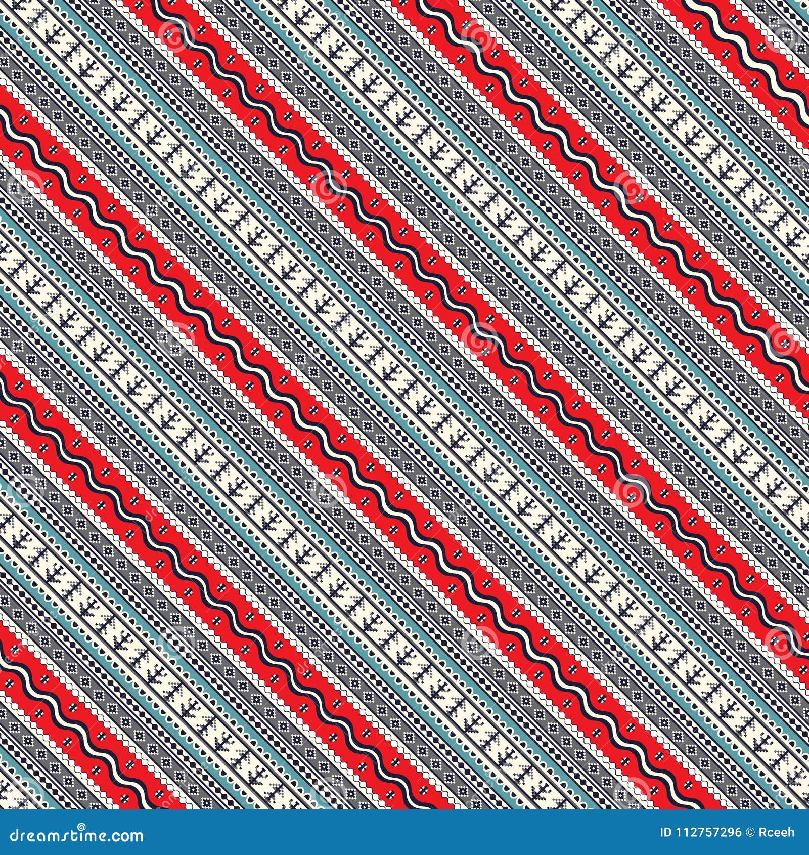 Seamless Traditional Romanian Pattern Stock Vector - Illustration of ...