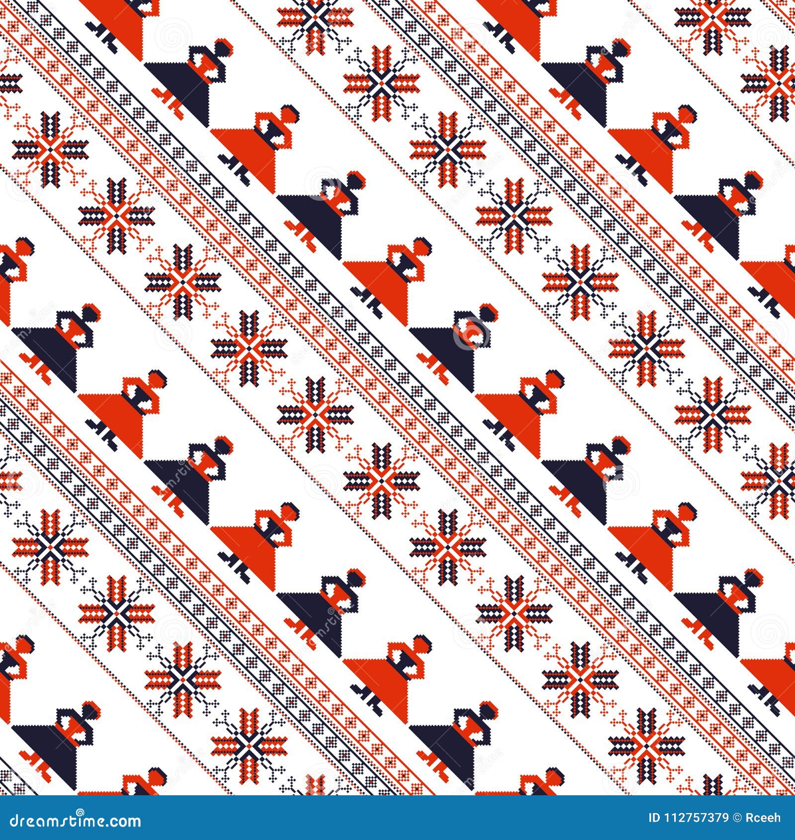 Seamless Traditional Romanian Pattern Stock Vector - Illustration of ...