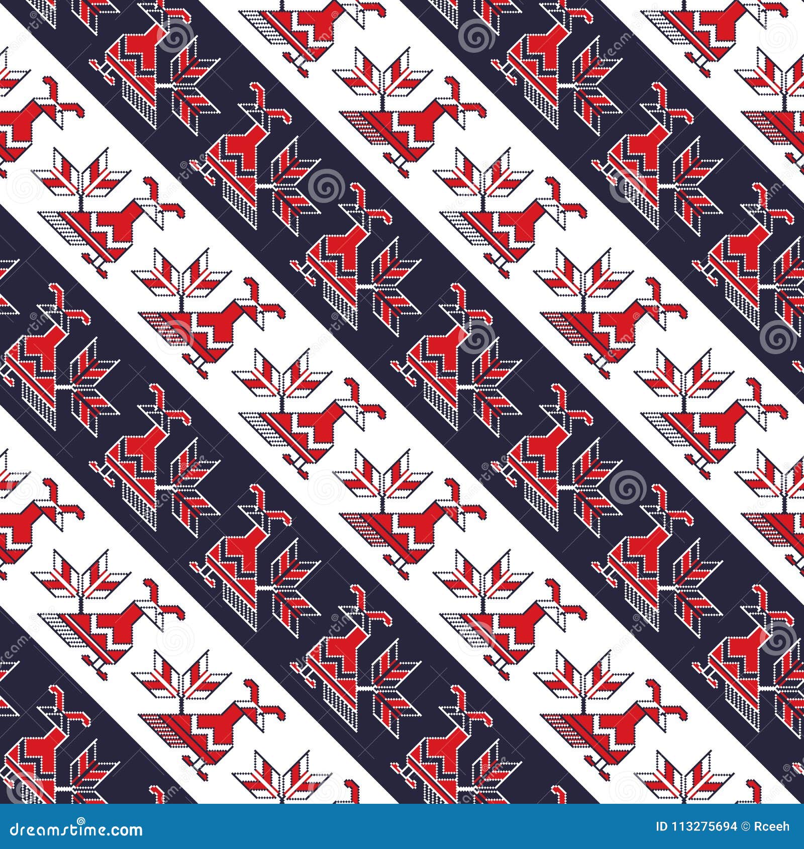 Seamless Traditional Romanian Pattern Stock Vector - Illustration of ...