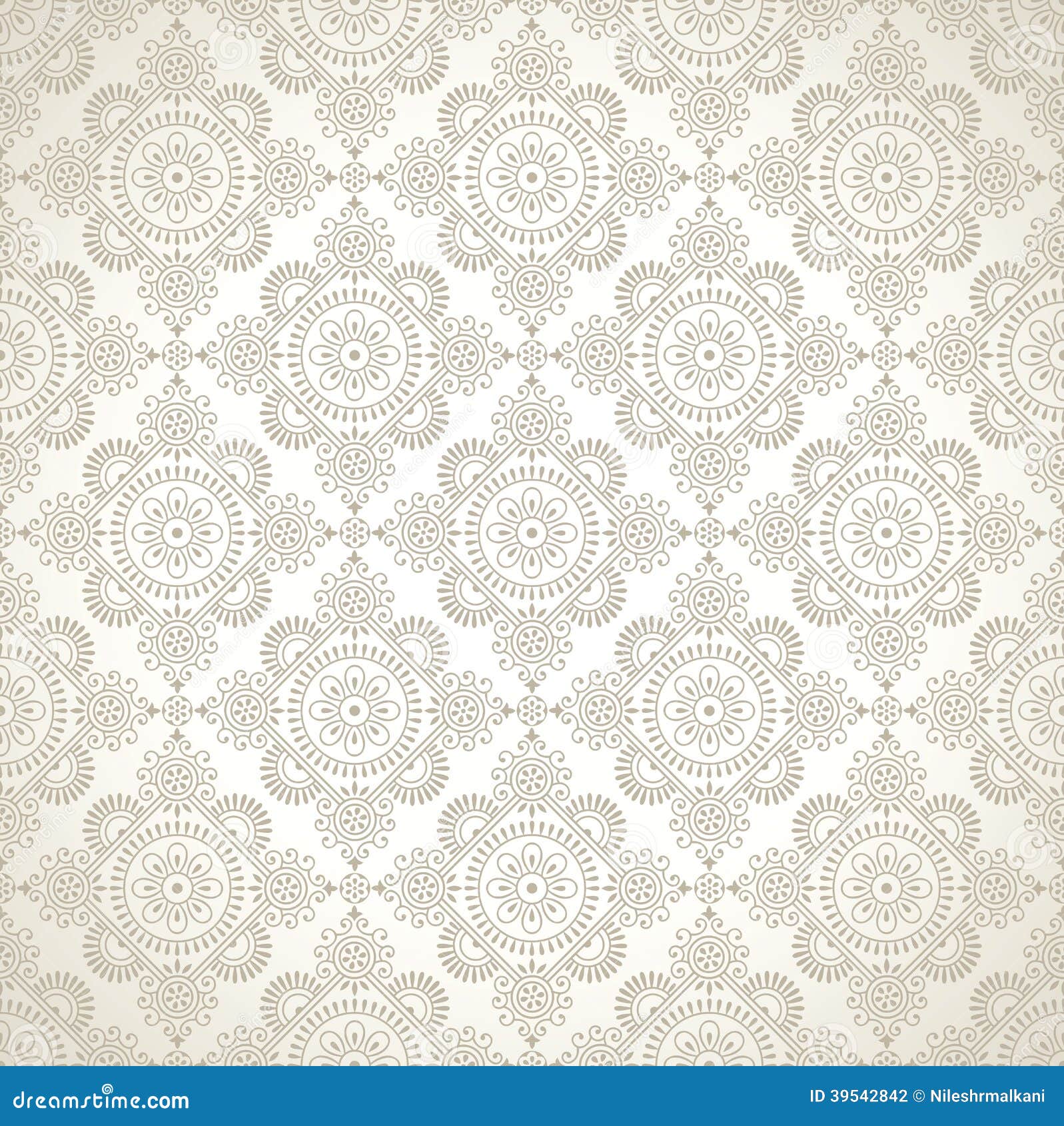 Seamless Traditional Wallpaper Design Stock Vector - Illustration of ...