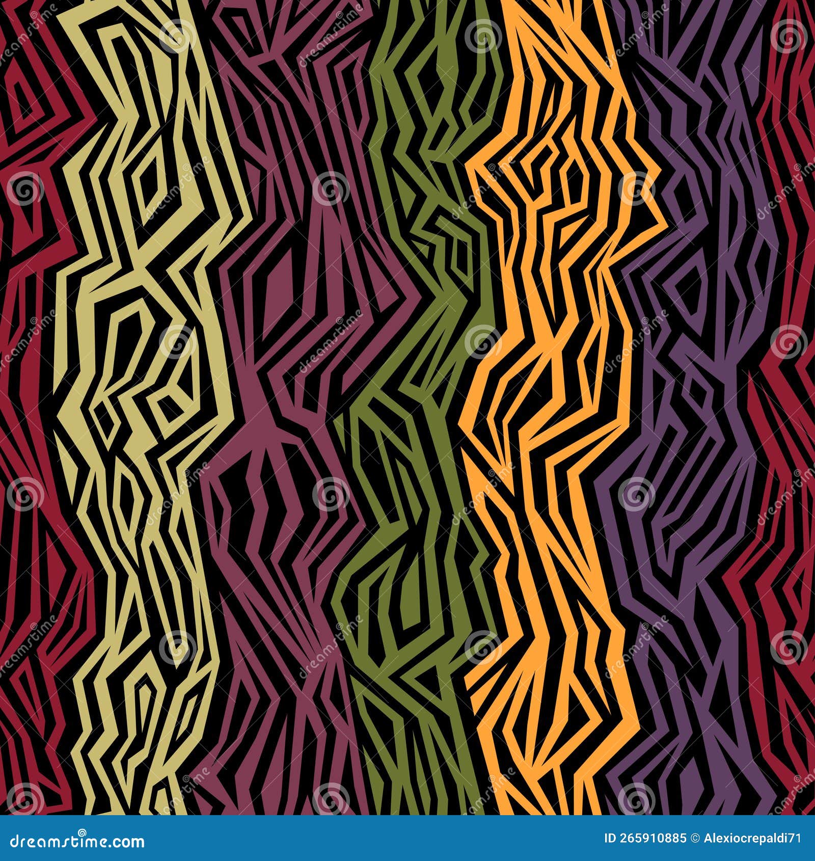 Seamless Traibal African Pattern. Geometric Abstract Ethic Motif with ...