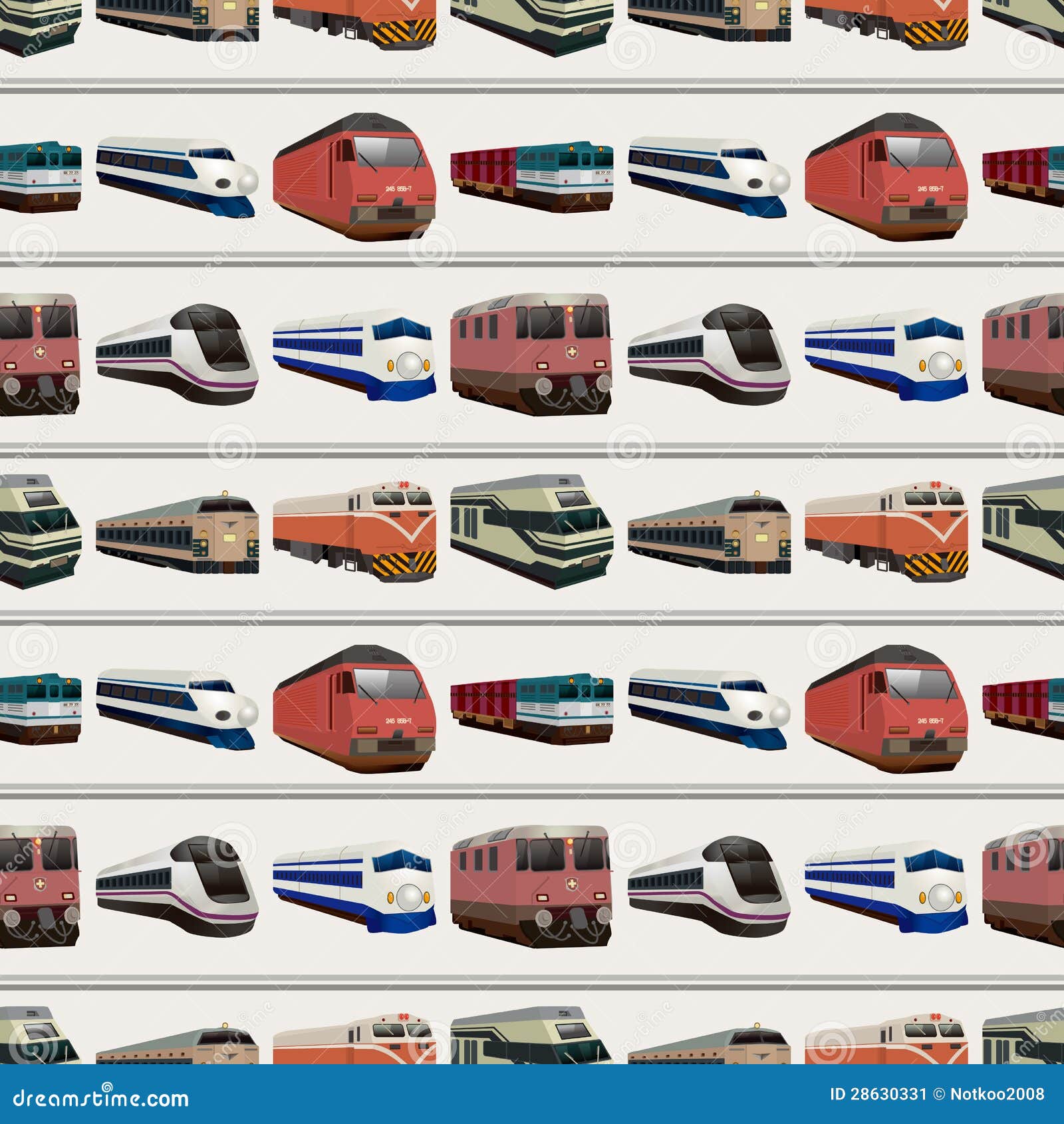 Seamless train pattern stock vector. Illustration of hopper - 28630331