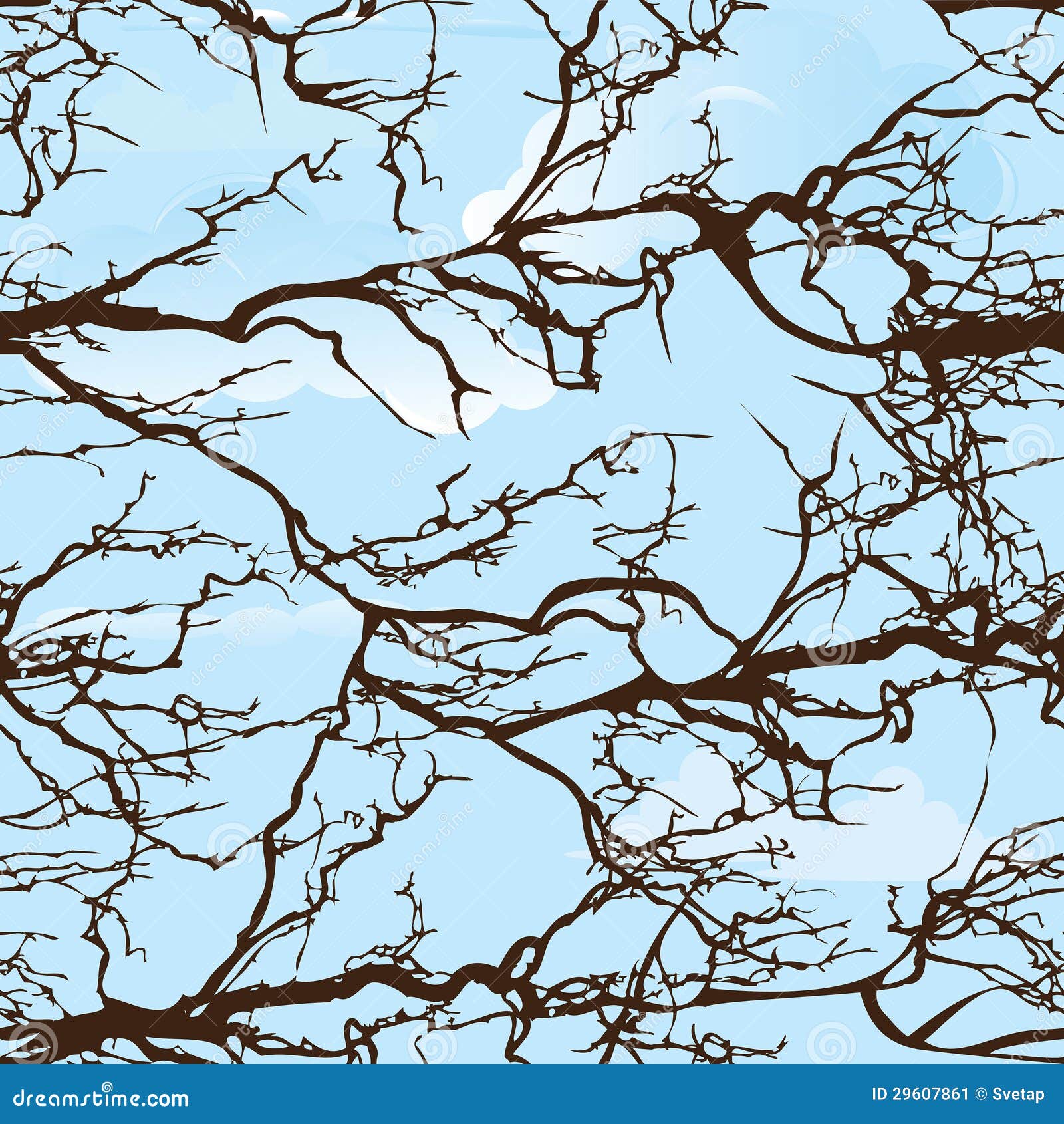 Seamless tree pattern stock vector. Illustration of blue - 29607861