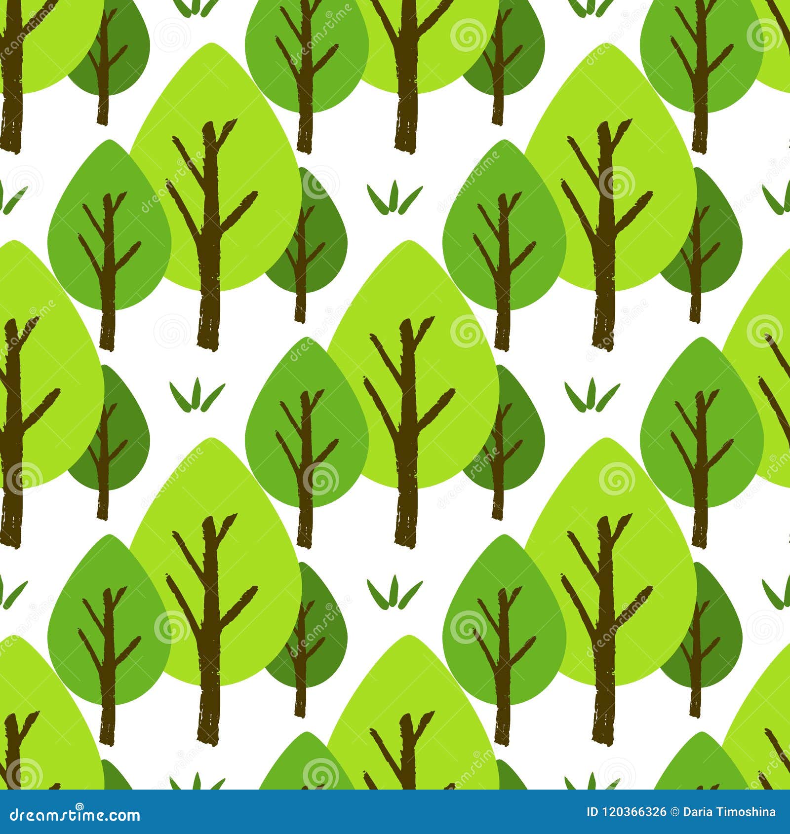 Seamless tree pattern stock vector. Illustration of brush - 120366326