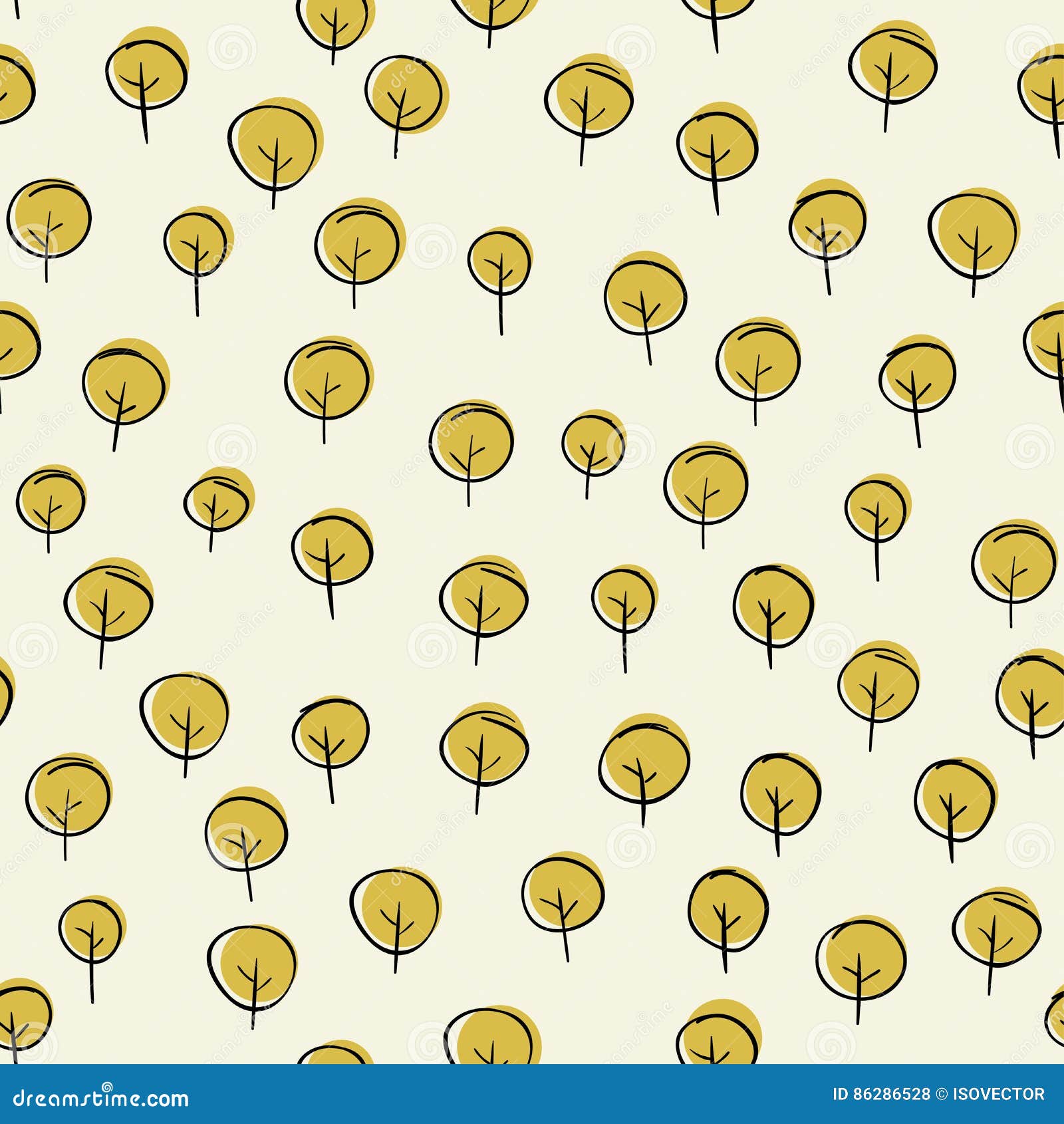 Seamless tree pattern stock vector. Illustration of season - 86286528