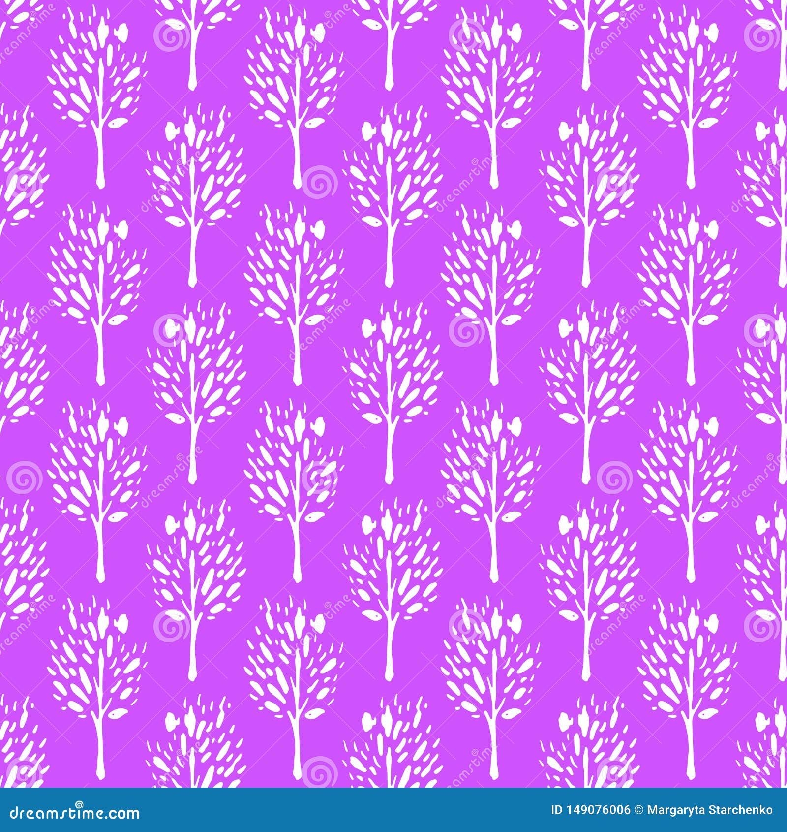 Seamless trees pattern stock vector. Illustration of design - 149076006