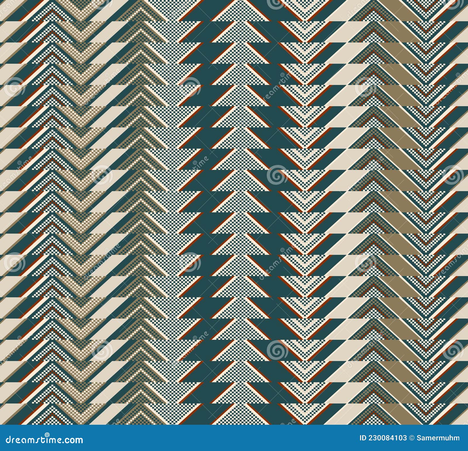 Seamless Trendy Abstract Design, Colored Small Squares Pattern Ready ...