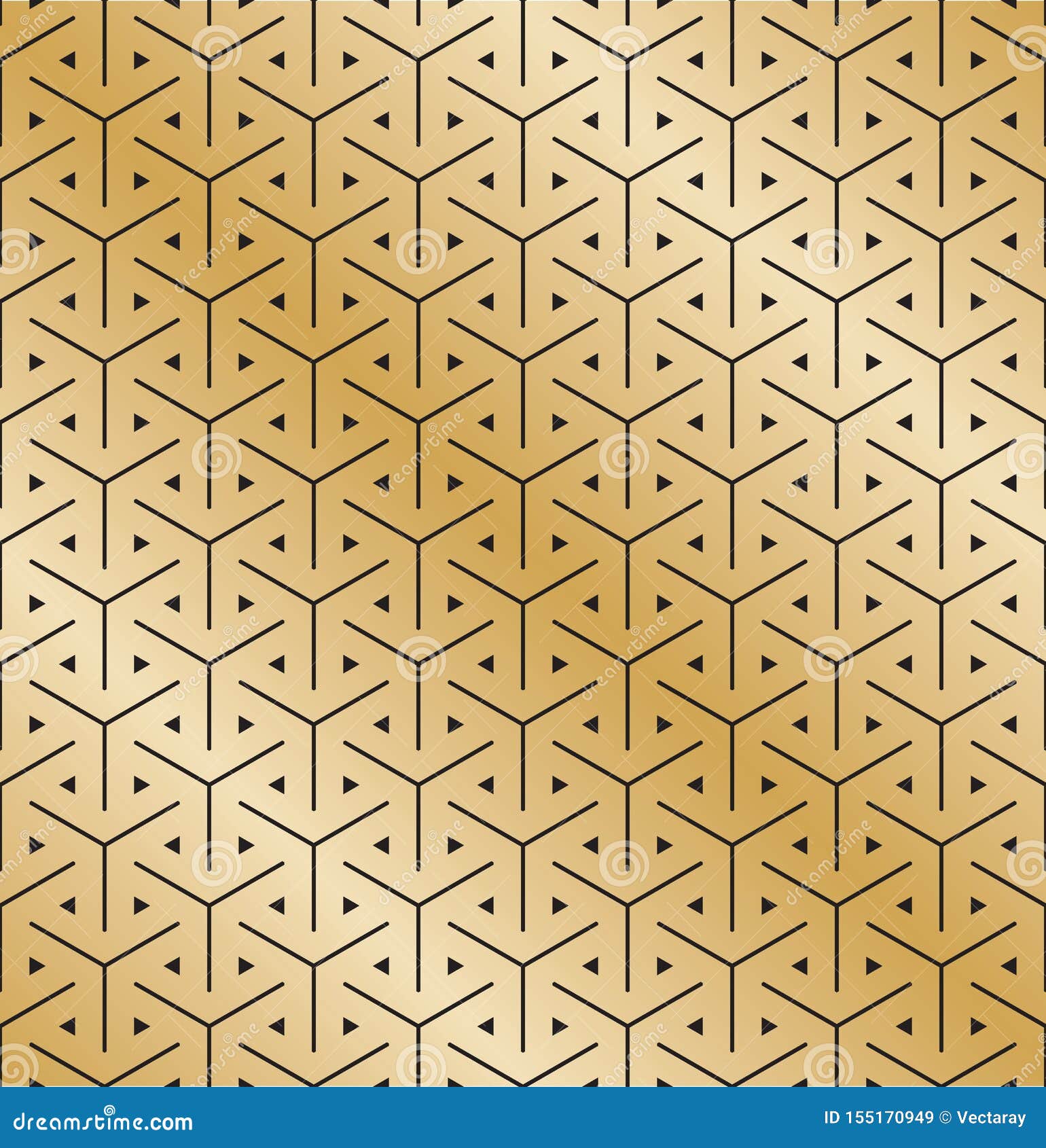 Seamless Gold Islamic Pattern. Intersecting Geometric Pattern ...