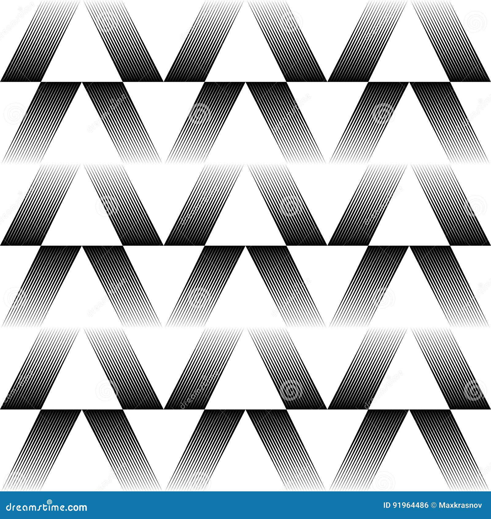 Seamless Triangle Pattern stock vector. Illustration of regular - 91964486