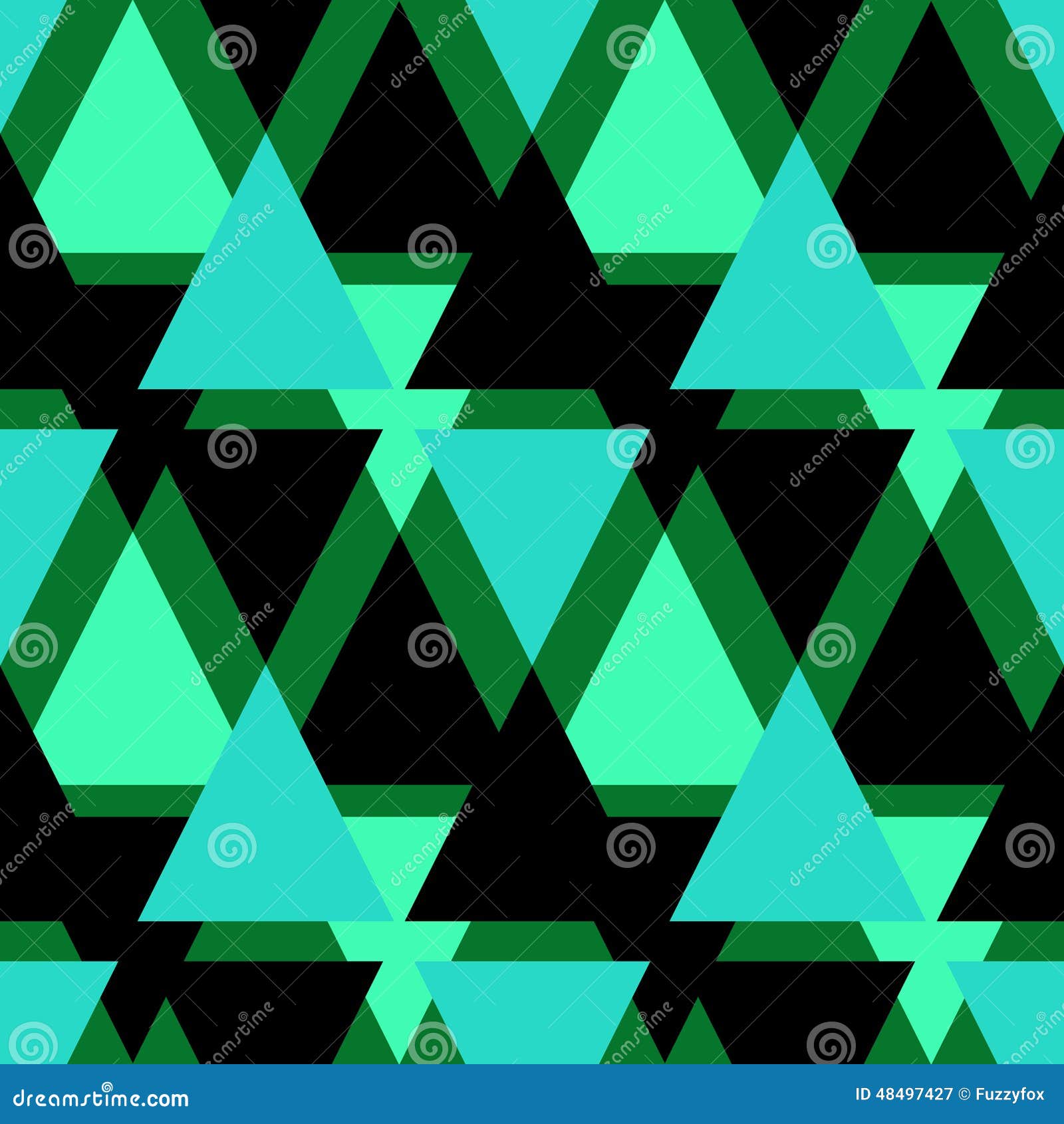 Seamless Triangle Pattern Background Green Black Geometric Abstract ...