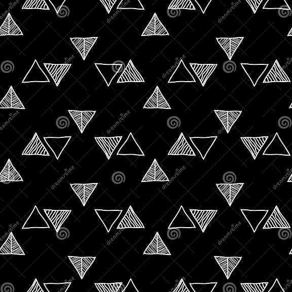 Seamless Triangle Tribal Style Pattern Background Stock Vector ...