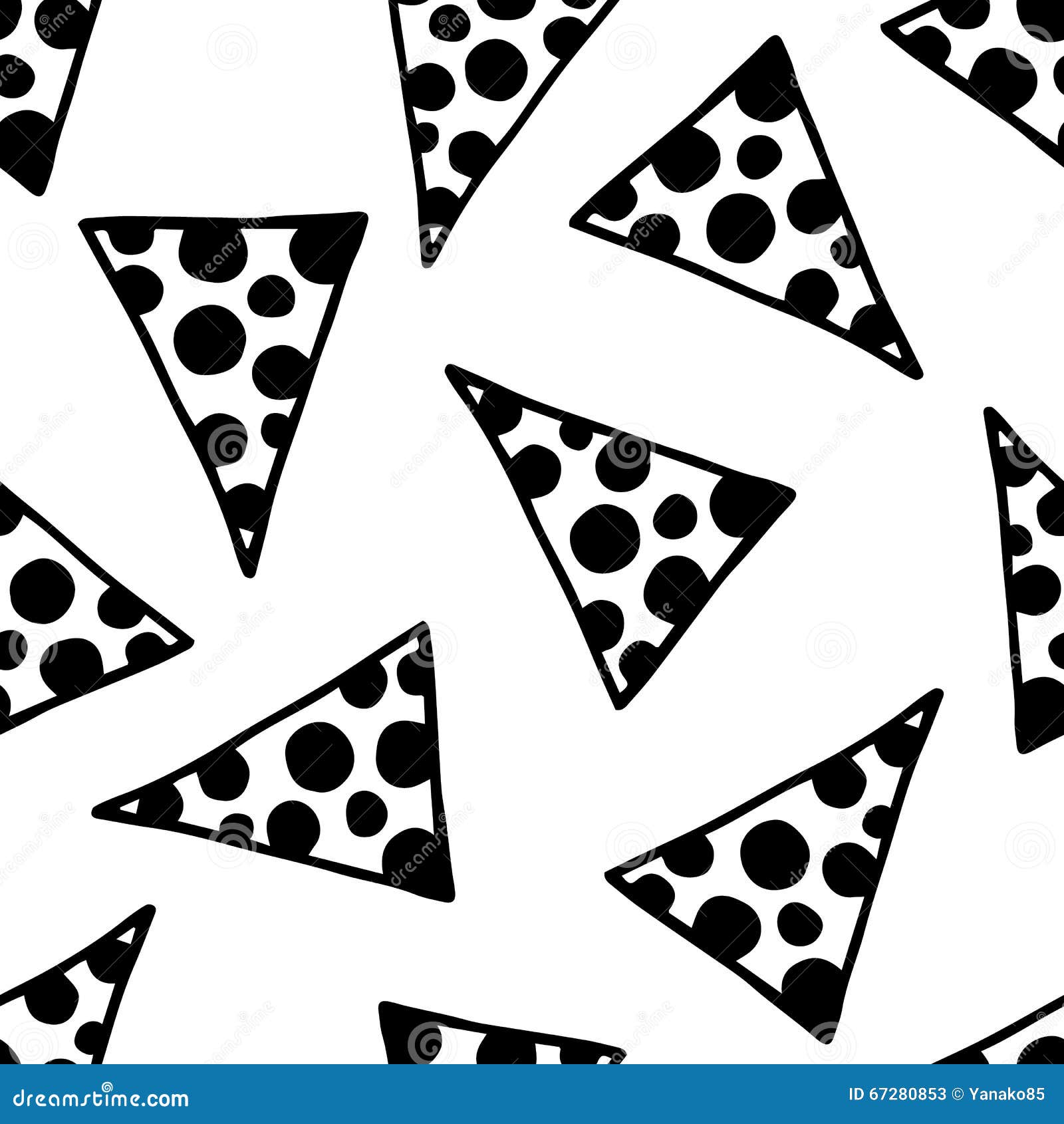 Seamless Triangles Filled Circles Stock Vector - Illustration of ...