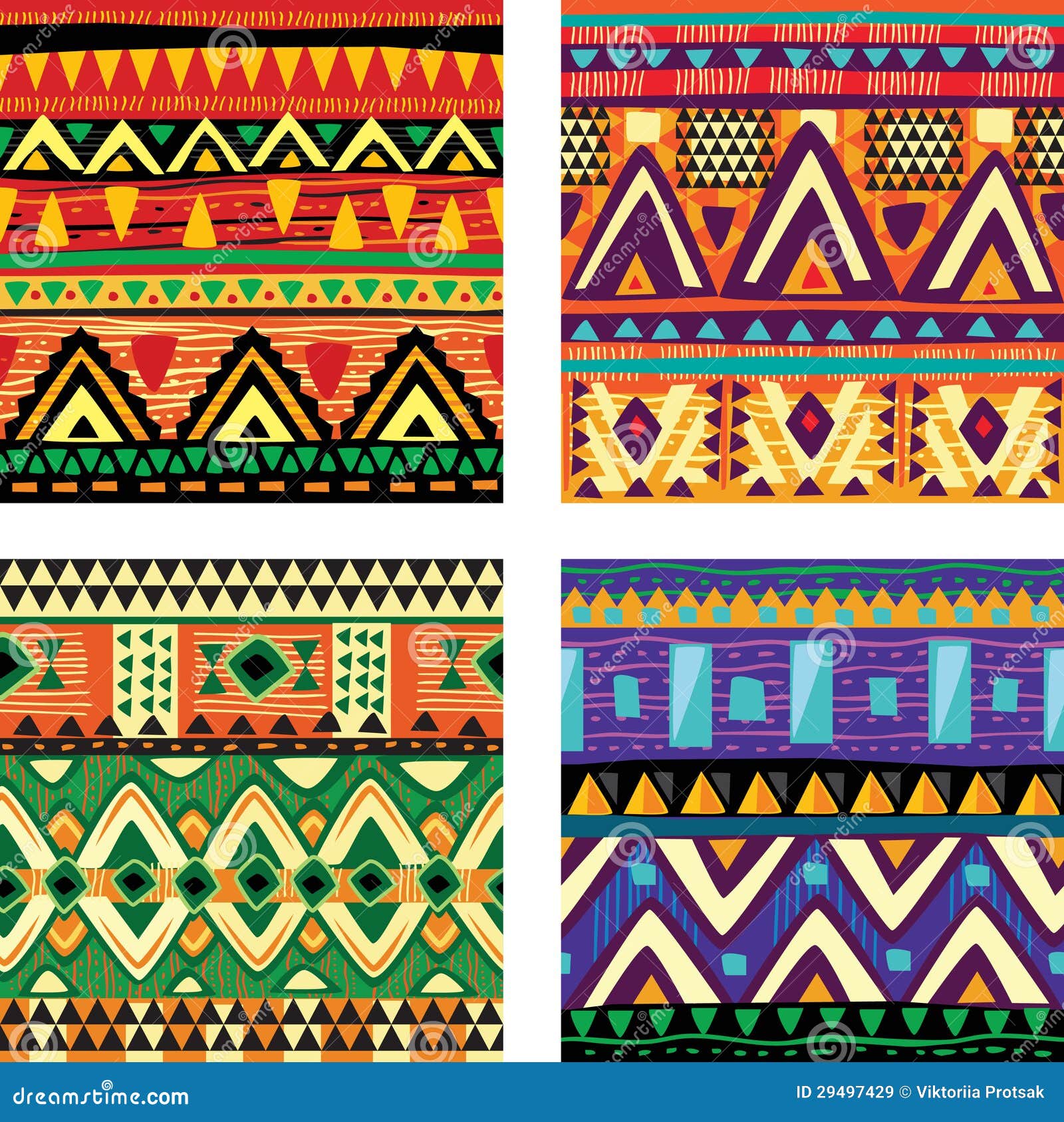 Seamless tribal texture stock vector. Illustration of seamless - 29497429