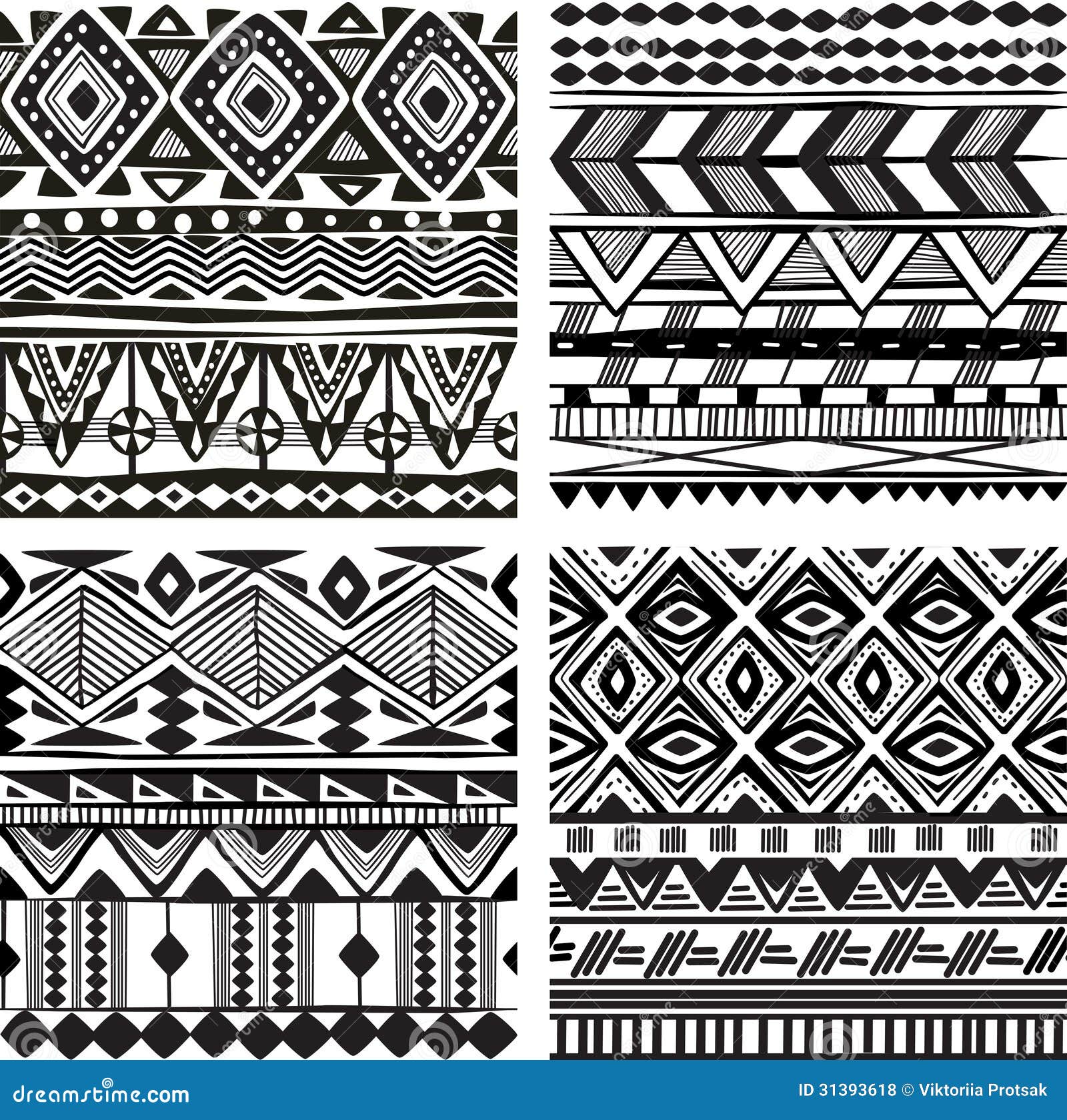 Seamless tribal texture stock vector. Illustration of african - 31393618
