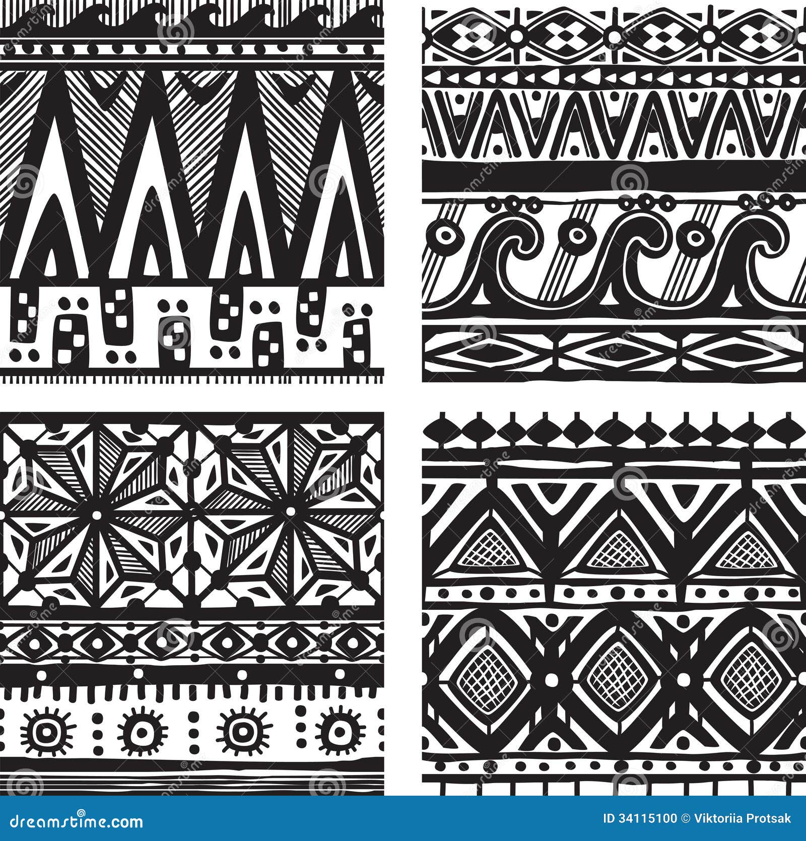 Seamless tribal texture stock vector. Illustration of ethnic - 34115100