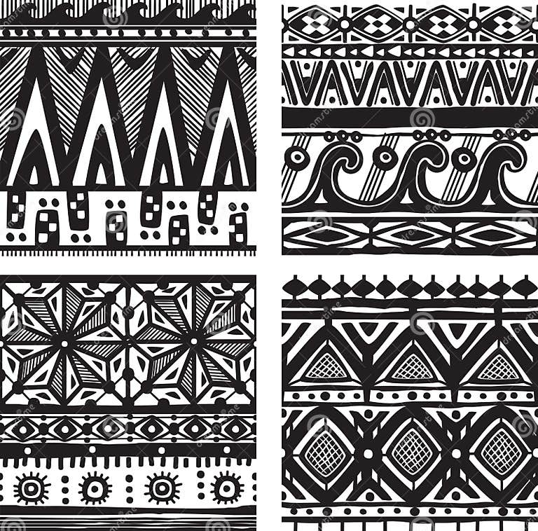 Seamless tribal texture stock vector. Illustration of ethnic - 34115100