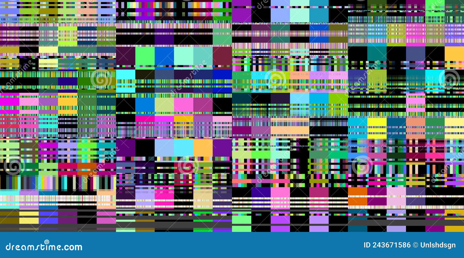 Seamless Trippy Tv Glitch Texture Background Stock Illustration ...