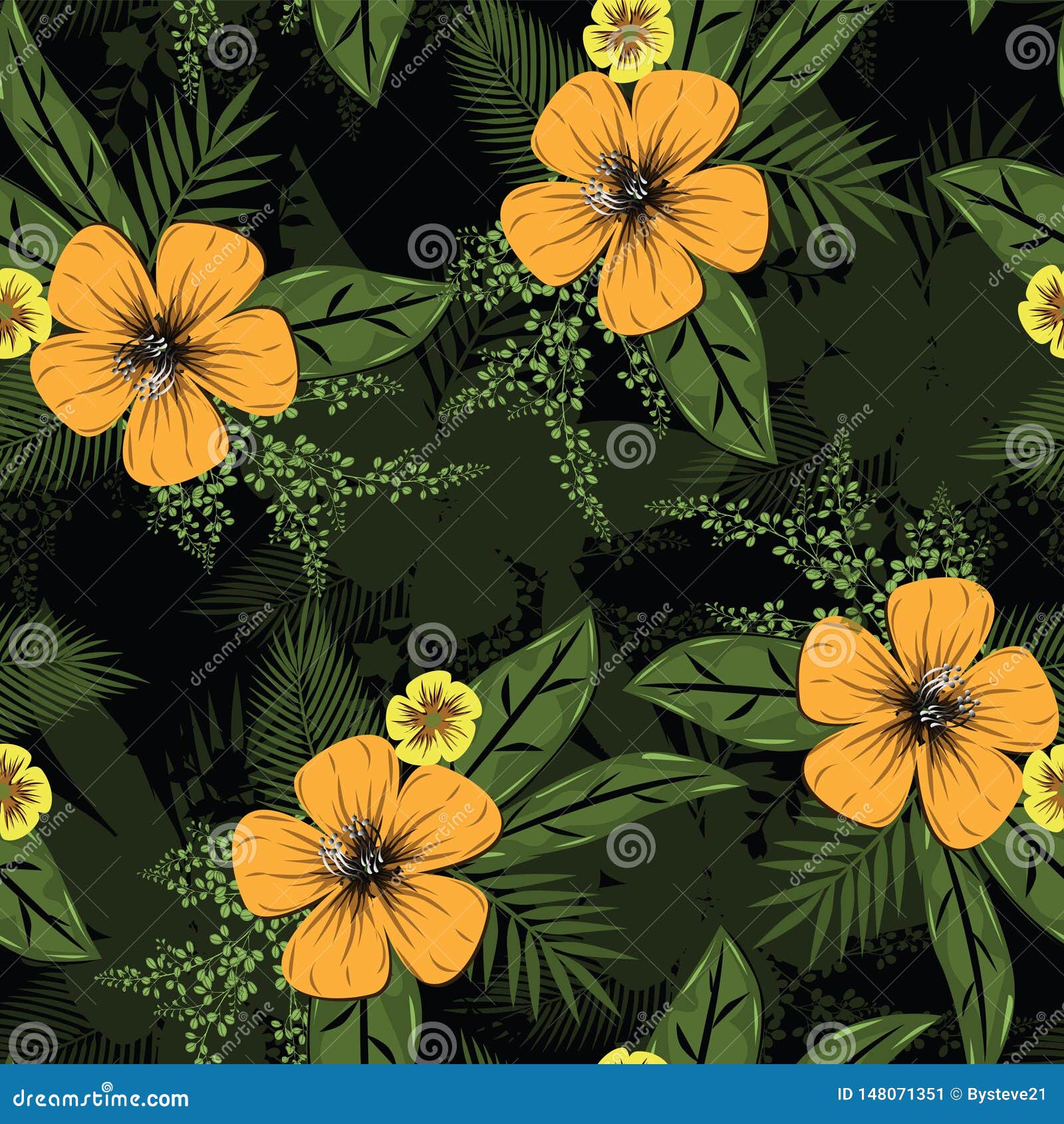 Seamless Flower Leaves Pattern Small Leaf Design Stock Vector ...