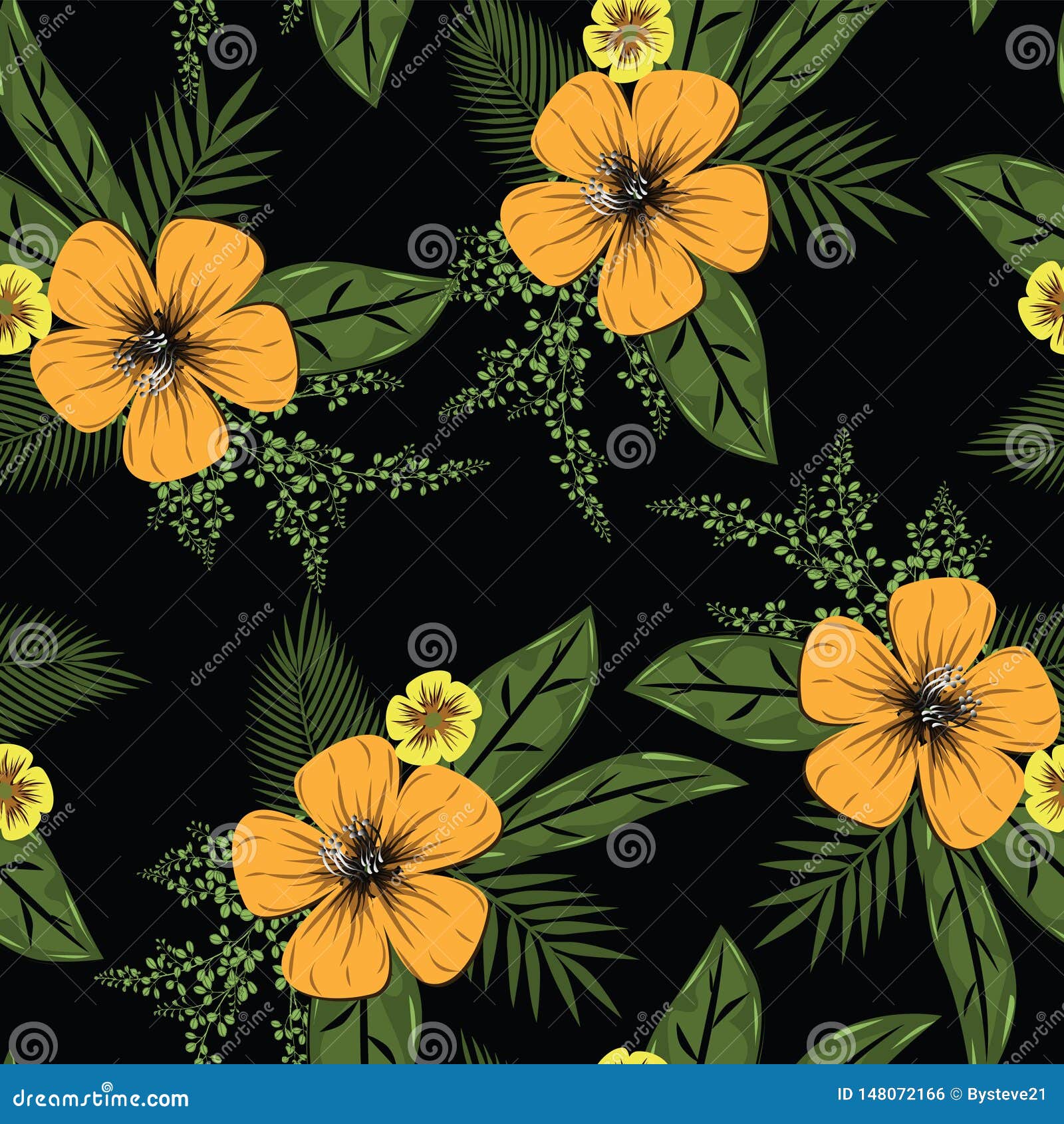 Seamless Flower Leaves Pattern Small Leaf Design Stock Vector ...