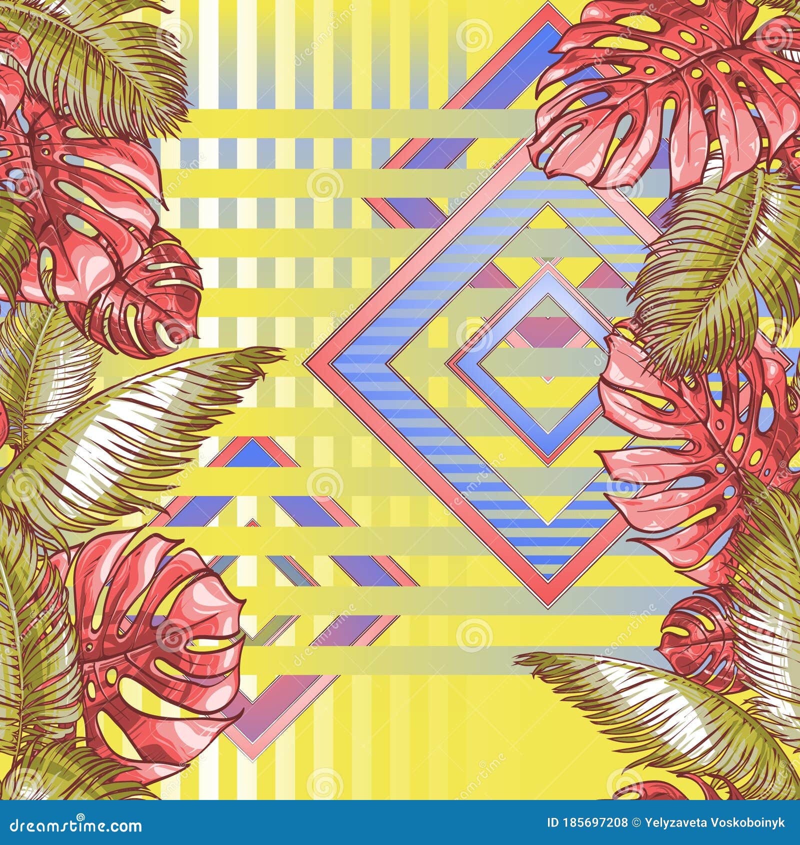 Seamless tropical texture stock illustration. Illustration of aloha ...