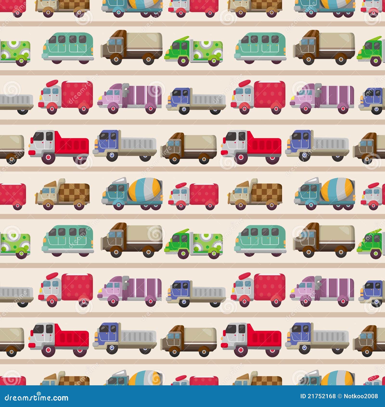 Seamless truck pattern stock vector. Illustration of graphic - 21752168