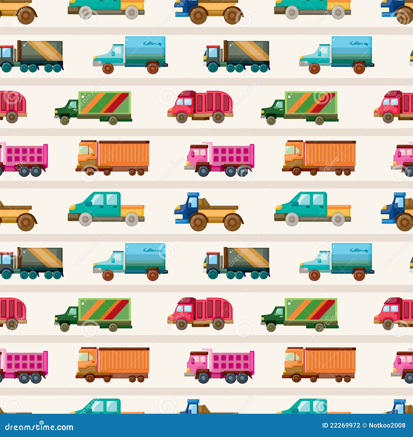 Seamless truck pattern stock vector. Illustration of stencil - 22269972