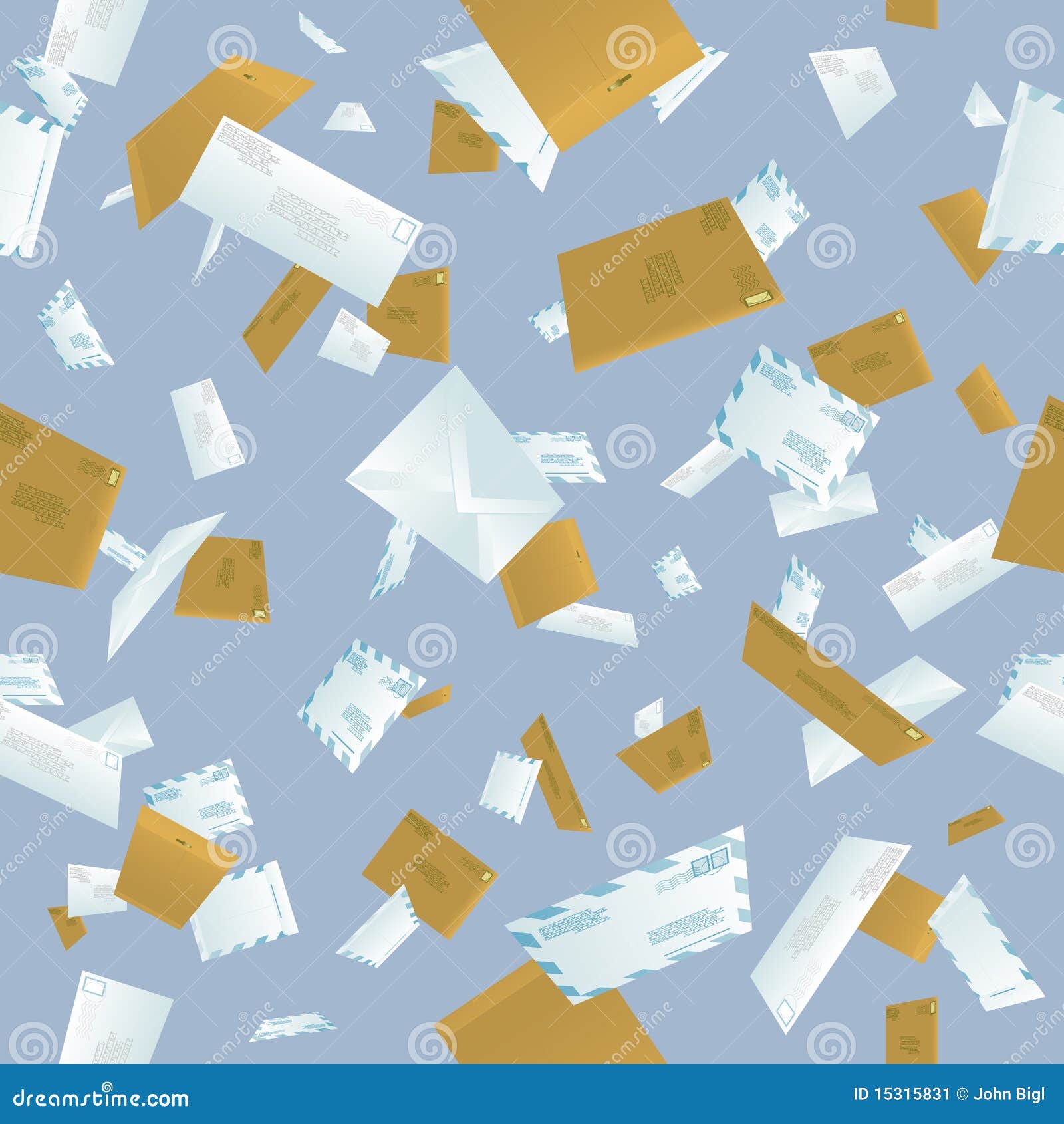 Seamless Tumbling Mail Background Stock Vector - Illustration of mail ...