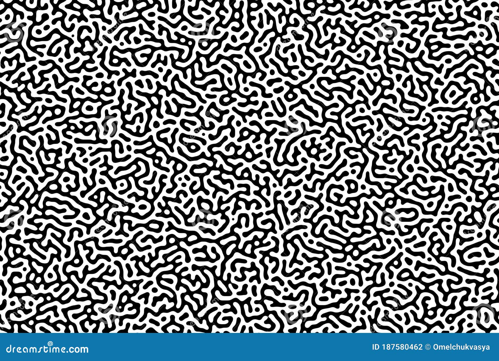 Seamless Turing Pattern Black And White Stock Vector Illustration Of