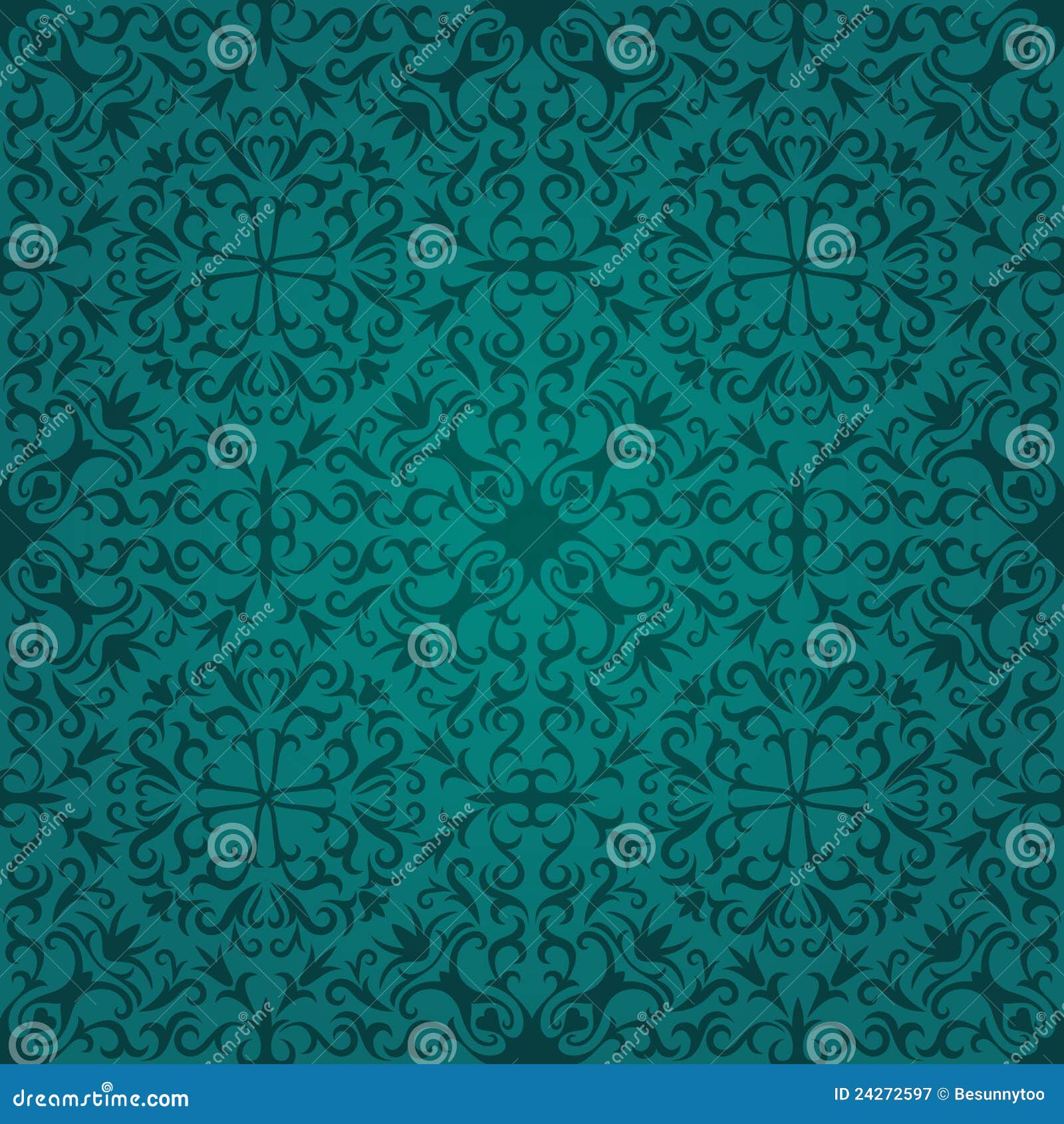 Seamless Turquoise Abstract Pattern Stock Vector - Illustration of ...