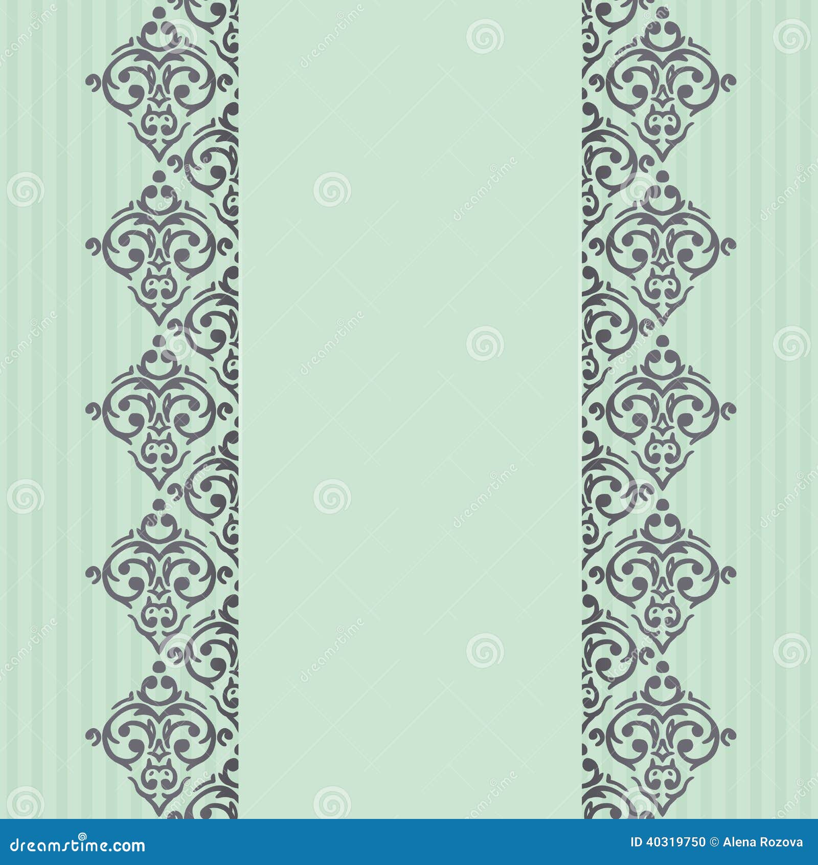 Seamless turquoise border stock vector. Illustration of elegant - 40319750