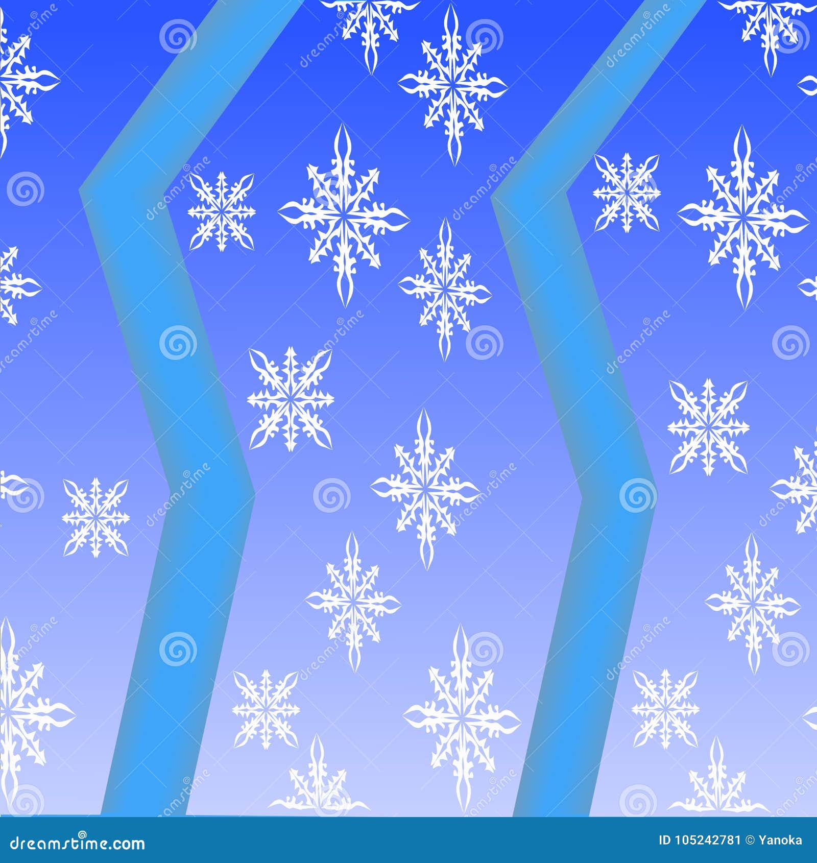 Seamless Turquoise Pattern with Snowflakes. Stock Vector - Illustration ...
