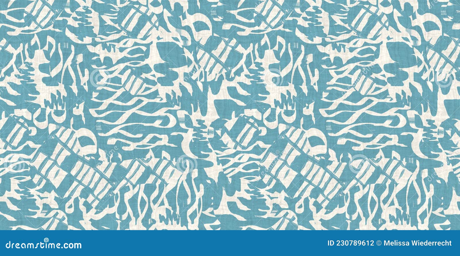 Seamless Two Tone Hand Drawn Brushed Effect Pattern Border Swatch Stock ...