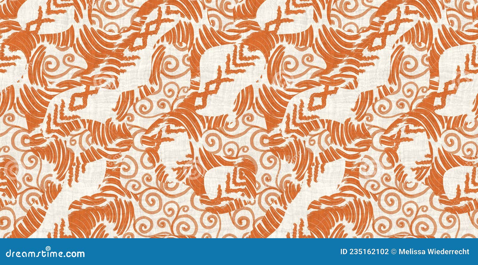 Seamless Two Tone Hand Drawn Brushed Effect Pattern Border Swatch Stock ...