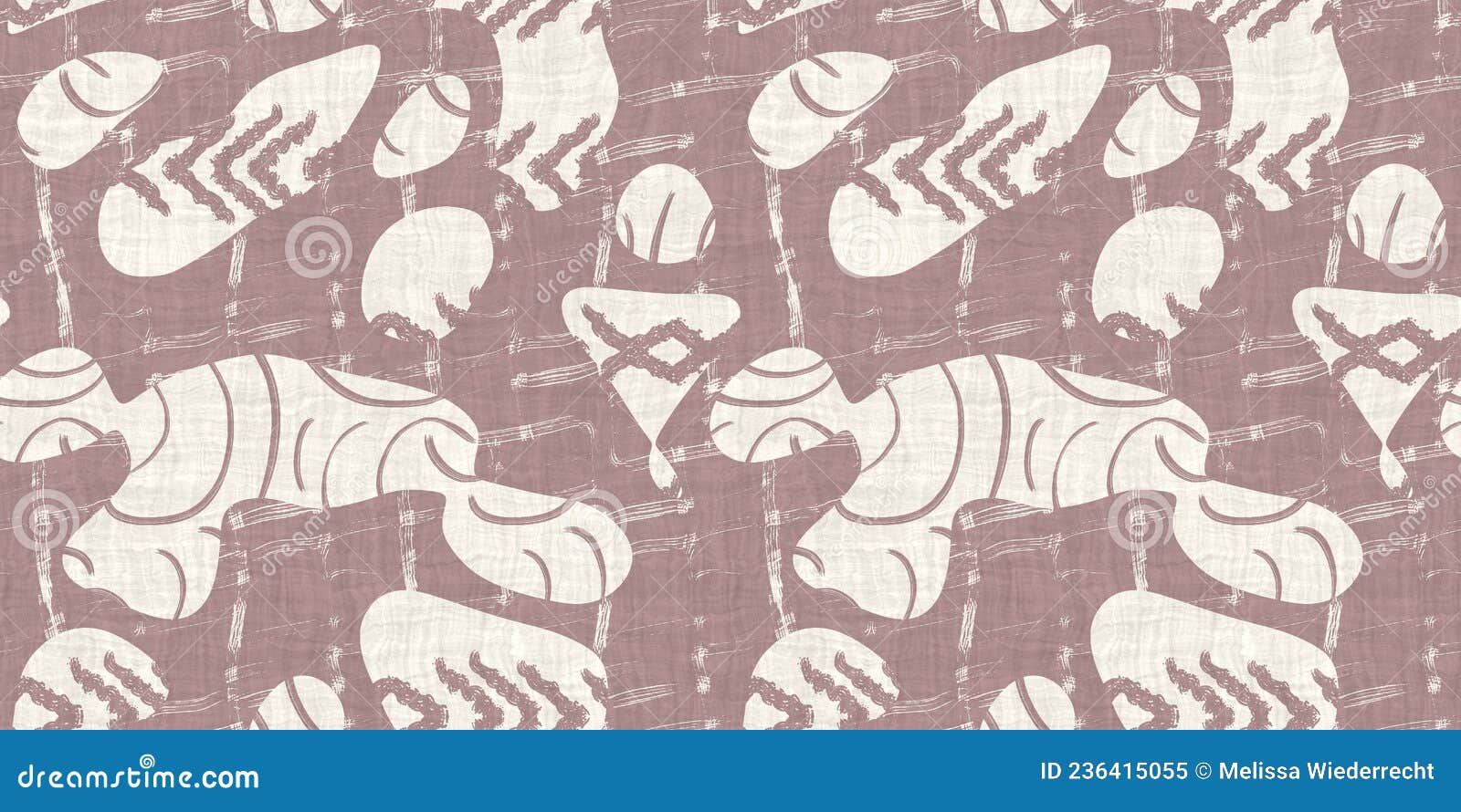 Seamless Two Tone Hand Drawn Brushed Effect Pattern Border Swatch Stock ...