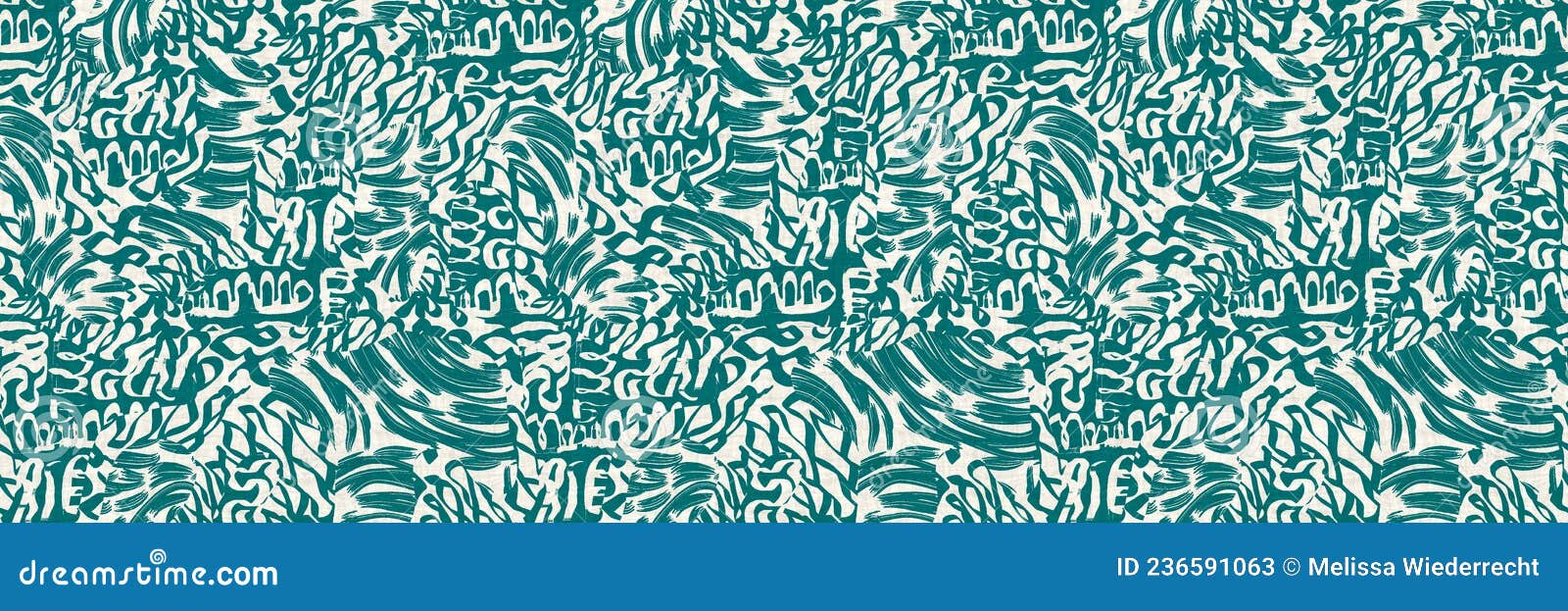 Seamless Two Tone Hand Drawn Brushed Effect Pattern Border Swatch Stock ...