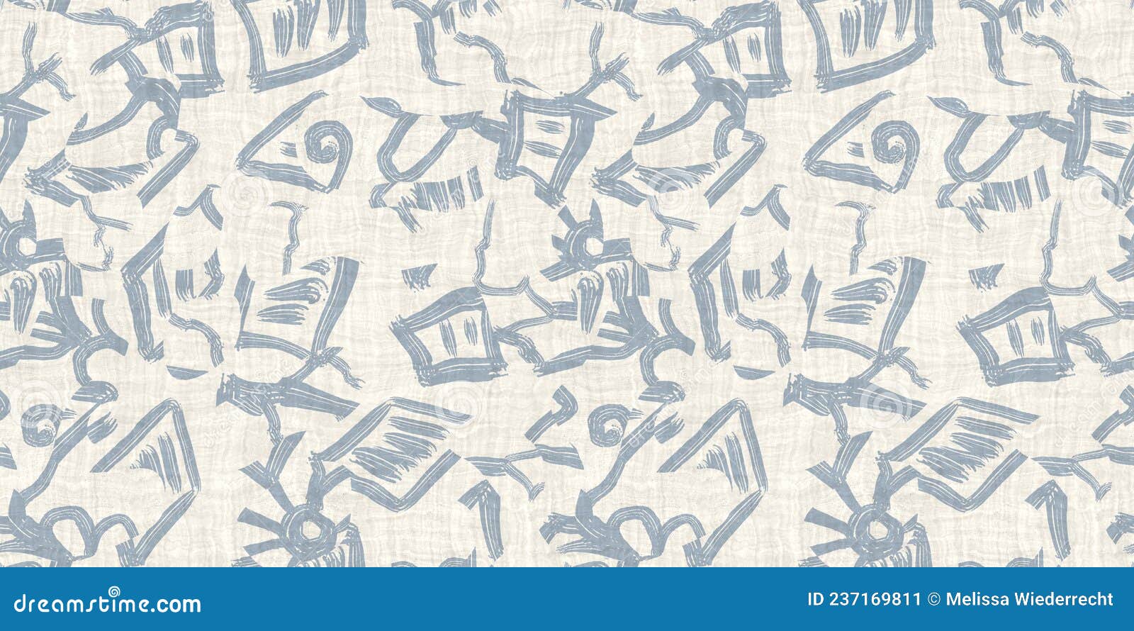 Seamless Two Tone Hand Drawn Brushed Effect Pattern Border Swatch Stock ...