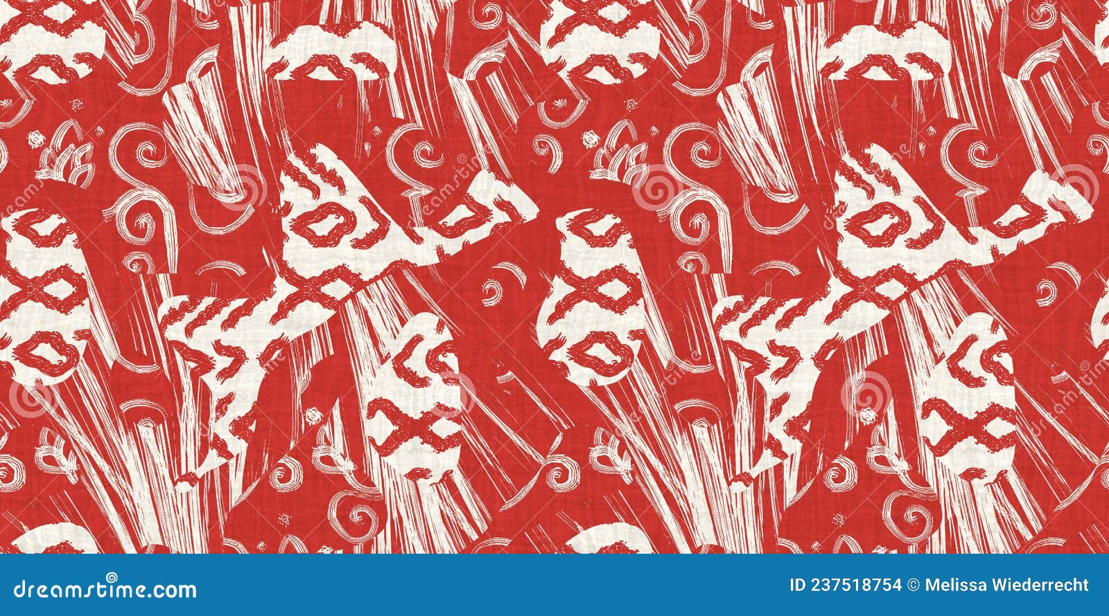 Seamless Two Tone Hand Drawn Brushed Effect Pattern Border Swatch Stock ...