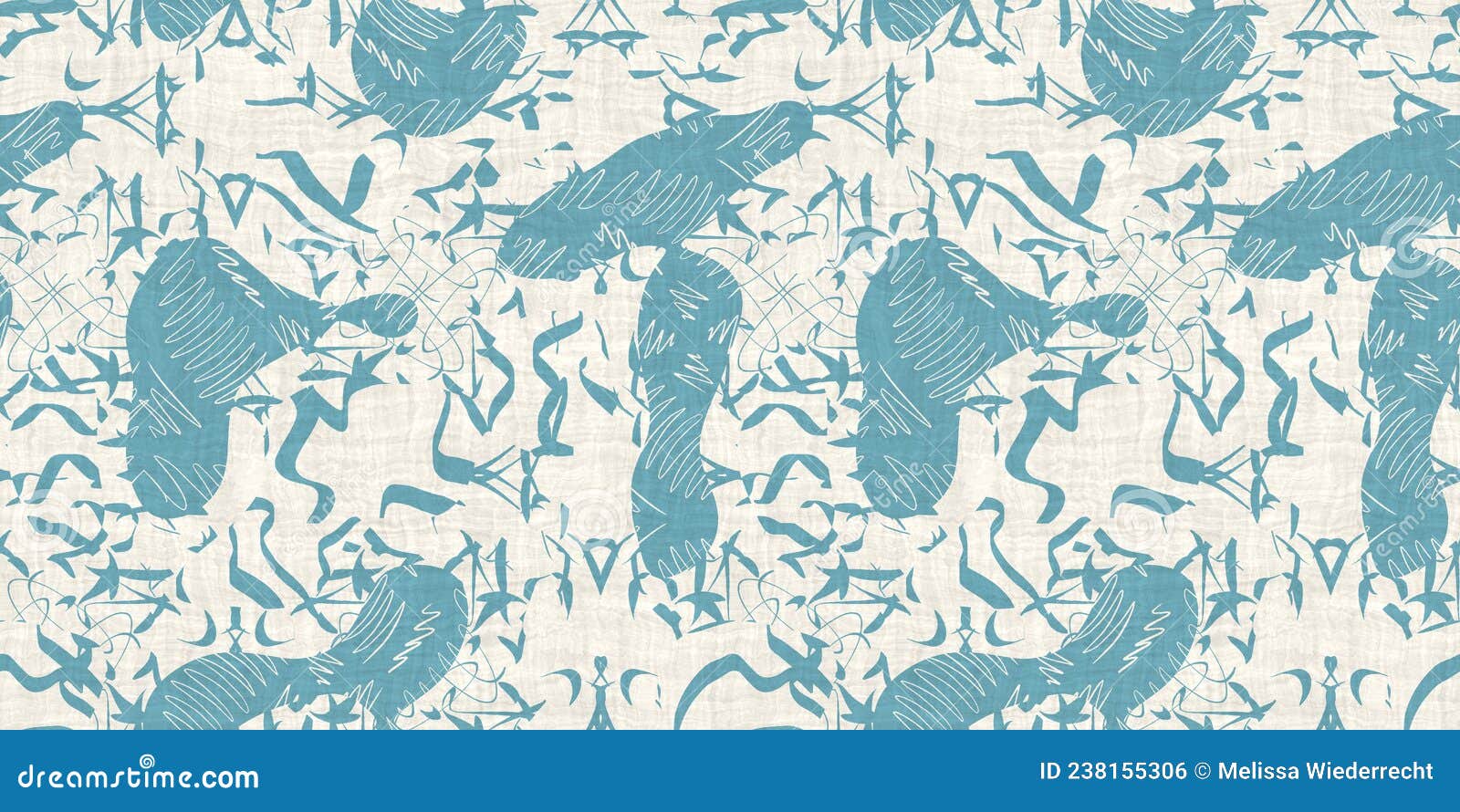 Seamless Two Tone Hand Drawn Brushed Effect Pattern Border Swatch Stock ...