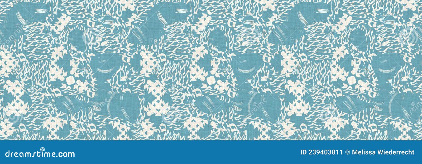 Seamless Two Tone Hand Drawn Brushed Effect Pattern Border Swatch Stock ...