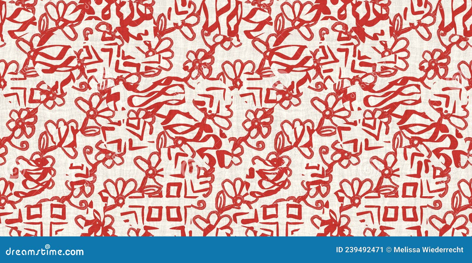 Seamless Two Tone Hand Drawn Brushed Effect Pattern Border Swatch Stock ...