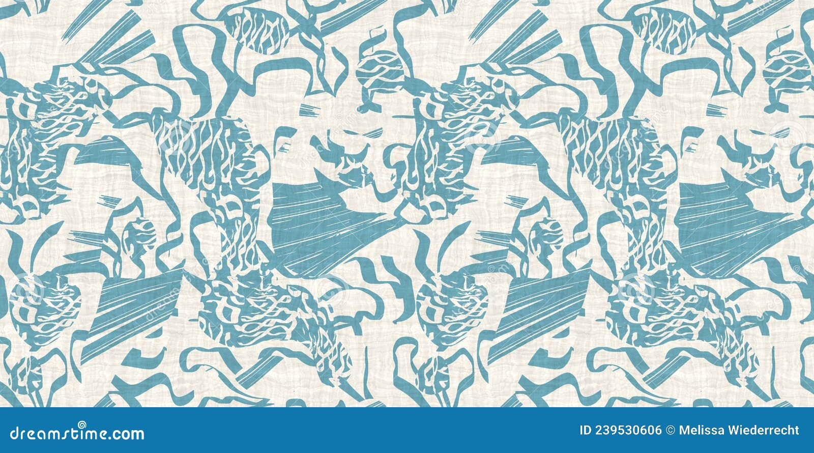 Seamless Two Tone Hand Drawn Brushed Effect Pattern Border Swatch Stock ...